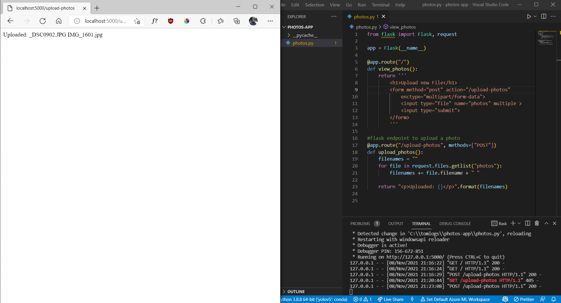 Building A Photos Application In Python Flask With Azure Blob Storage Tomlogs